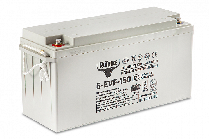 ᐉ Тяговый аккумулятор RuTrike 6-EVF-150 (12V150A/H C3) по цене 41500 ...